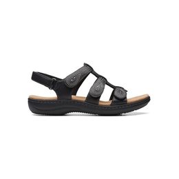 Clarks Leder-Sandalen "Laurieann Vine" in Schwarz - 54% | Gr&ouml;&szlig;e 38 | Damen-sandalen