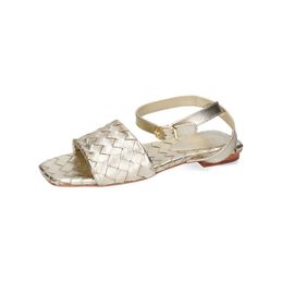 Melvin & Hamilton MELVIN & HAMILTON Leder-Sandalen "Sandrine 7" in Gold - 53% | Gr&ouml;&szlig;e 38 | Damen-sandalen