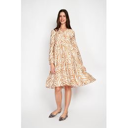 William de Faye Kleid in Beige/ Wei&szlig; - 73% | Gr&ouml;&szlig;e 40 | Damen-kleider