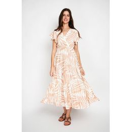 William de Faye Kleid in Beige/ Wei&szlig; - 68% | Gr&ouml;&szlig;e 42 | Damen-kleider