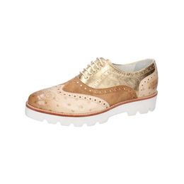 Melvin & Hamilton MELVIN & HAMILTON Leder-Schn&uuml;rschuhe "Molly 2" in Hellbraun/ Gold/ Beige - 44% | Gr&ouml;&szlig;e 40 | Damen-schnuerschuhe