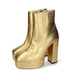 Melvin & Hamilton MELVIN & HAMILTON Leder-Stiefeletten "Giselle 1" in Gold - 47% | Gr&ouml;&szlig;e 39 | Stiefeletten