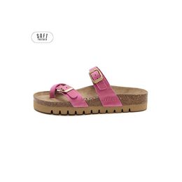 teegu Leder-Zehentrenner in Pink - 59% | Gr&ouml;&szlig;e 42 | Damen-sandalen