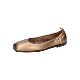 Melvin & Hamilton MELVIN & HAMILTON Leder-Ballerinas "Livia 3" in Gold - 50% | Gr&ouml;&szlig;e 40 | Damen-ballerinas