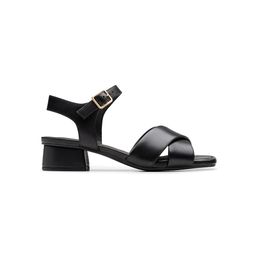 Clarks Leder-Sandaletten "Serina 35 Cross" in Schwarz - 54% | Gr&ouml;&szlig;e 36 | Damen-sandalen