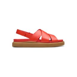 Clarks Leder-Sandalen "Aristella Sun" in Rot - 57% | Gr&ouml;&szlig;e 41 | Damen-sandalen