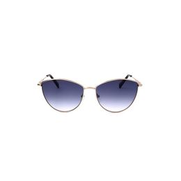 Longchamp Damen-Sonnenbrille in Gold/ Dunkelblau - 69% | Gr&ouml;&szlig;e 58 | Damen-brillen