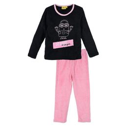 Minions Pyjama "Minions" in Schwarz/ Rosa - 70% | Gr&ouml;&szlig;e 104 | Kinder-waesche