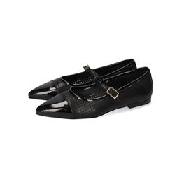 Melvin & Hamilton MELVIN & HAMILTON Leder-Ballerinas "Alora 9" in Schwarz - 54% | Gr&ouml;&szlig;e 36 | Damen-ballerinas