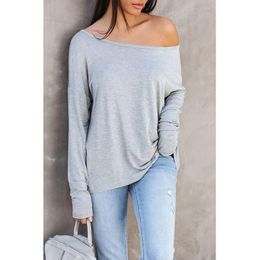 Milan Kiss Longsleeve in Grau - 68% | Gr&ouml;&szlig;e S | Damen-tops