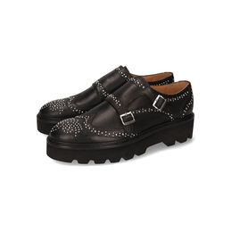 Melvin & Hamilton MELVIN & HAMILTON Leder-Monkstraps "Sally 47" in Schwarz - 47% | Gr&ouml;&szlig;e 40 | Damen-schuhe-halbschuhe