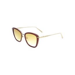 Longchamp Damen-Sonnenbrille in Rot-Gold/ Gelb - 69% | Gr&ouml;&szlig;e 52 | Damen-brillen