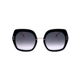 ISABEL MARANT &Eacute;TOILE Damen-Sonnenbrille in Schwarz-Gold/ Dunkelblau - 78% | Gr&ouml;&szlig;e 55 | Damen-brillen