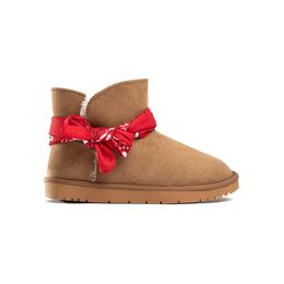 ISLAND BOOT Winterboots "Warenn" in Hellbraun/ Rot - 73% | Gr&ouml;&szlig;e 39 | Damen-stiefel