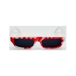 Moschino Damen-Sonnenbrille in Rot-Wei&szlig;/ Schwarz - 75% | Gr&ouml;&szlig;e 53 | Damen-brillen