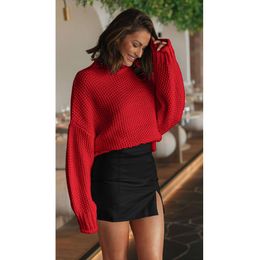 Milan Kiss Rollkragenpullover in Rot - 67% | Gr&ouml;&szlig;e XL | Damen-pullover-cardigans
