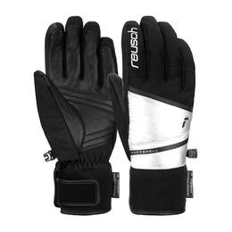 Reusch Funktionsfingerhandschuhe "Tessa" in Schwarz/ Silber - 57% | Gr&ouml;&szlig;e 6 | Damenhandschuhe