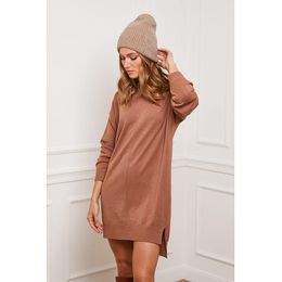 So Cachemire Strickkleid "Abufera" in Camel - 77% | Gr&ouml;&szlig;e XL | Damen-kleider