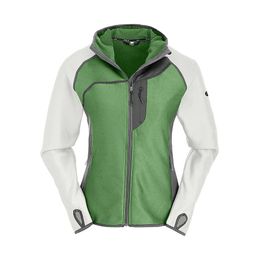 Maul Sport Fleecejacke "Bodenmais" in Gr&uuml;n/ Wei&szlig; - 78% | Gr&ouml;&szlig;e 36 | Damenjacken