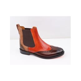 Melvin & Hamilton MELVIN & HAMILTON Leder-Chelsea-Boots "Selina 29" in Braun/ Orange/ Beige - 51% | Gr&ouml;&szlig;e 37 | Stiefeletten