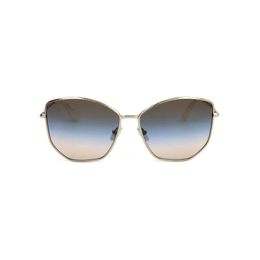 Victoria Beckham Damen-Sonnenbrille in Gold/ Braun-Blau - 77% | Gr&ouml;&szlig;e 59 | Damen-brillen