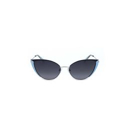 Love Moschino Damen-Sonnenbrille in Silber/ Dunkelblau - 69% | Gr&ouml;&szlig;e 56 | Damen-brillen