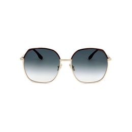 Victoria Beckham Damen-Sonnenbrille in Gold/ Petrol-Beige - 79% | Gr&ouml;&szlig;e 59 | Damen-brillen