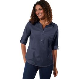 CR&Eacute;ATION L Damen Tunika mit Kellerfalte hinten marine Gr&ouml;&szlig;e 48