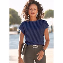 Lascana Damen Kurzarmshirt blau, Gr&ouml;&szlig;e 44/46