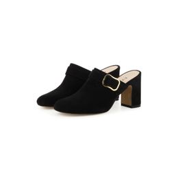 Evita TABEA Damen Pantolette - Rauleder Schwarz - 38