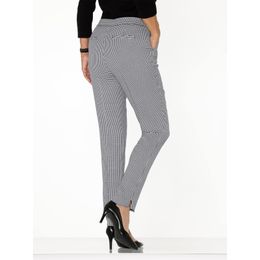 CREATION L PREMIUM Wit Damen Webhose in knitterarmer, b&uuml;gelleichter Qualit&auml;t, schwarz-ecru, Gr&ouml;&szlig;e 40