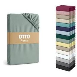 Spannbettlaken OTTO HOME "Physalis Topper COMFORT, 100% Baumwolle, 150 g/m2", jade, B:120cm L:200cm, Jersey, Obermaterial: 100% Baumwolle, Bettlaken, Spannbettlaken, Baumwolle, Matratzen bis 10 cm H&ouml;he, Bettlaken, Spannbetttuch, Laken