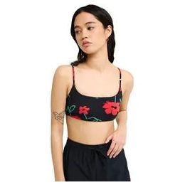 Triangel-Bikini-Top Quiksilver "Viacha", Damen, Gr. L, Cup B, schwarz street floral 32, Obermaterial: 87% Nylon, 13% Elasthan;, Bikini-Oberteile