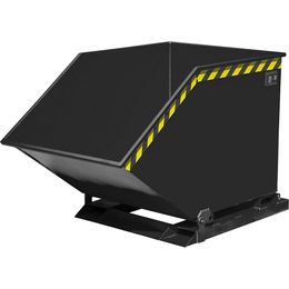 eurokraft pro Sp&auml;ne-Kippmulde, Volumen 600 Liter, schwarzgrau