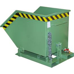 eurokraft pro Sp&auml;ne-Kippmulde, Volumen 250 Liter, resedagr&uuml;n