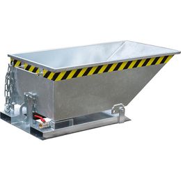eurokraft pro Sp&auml;ne-Kippmulde, niedrige Bauform, Volumen 250 Liter, feuerverzinkt