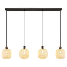 Globo LIGHTING H&auml;ngeleuchte "BROKANA", schwarz, chromfarben matt, 4, H: 120cm, 1 Stk., Leuchten, H&auml;ngeleuchte f&uuml;r Esszimmer Mosaik modern, H&auml;ngeleuchte