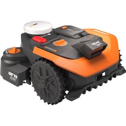 Rasenm&auml;hroboter WORX "Landroid Vision Cloud WR308E 2WD ohne Begrenzungskabel, Auto-Mapping", orange (orange, schwarz), B:45,7cm H:28,3cm T:57,6cm, Rasenm&auml;hroboter, App-Steuerung