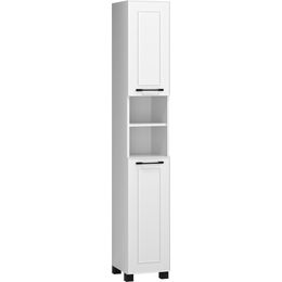 Hochschrank Welltime "CADIZ, ged&auml;mpfte Scharniere", matt wei&szlig;, B:30cm H:180cm T:35cm, MDF, Schr&auml;nke, Hochschrank
