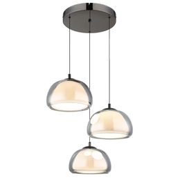 Globo LIGHTING H&auml;ngeleuchte "AVILA", schwarz, chromfarben, 1, &Oslash; 50cm H: 150cm, 1 Stk., Leuchten, Dimmbarer H&auml;ngeleuchte schwarz-chrom mit Fernbedienung, smart, H&auml;ngeleuchte