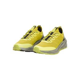 Wanderschuh Jack Wolfskin "PS TRAIL KNIT LOW M", Damen, Gr. 44, chartreuse, Synthetik, Schuhe Wanderschuh, atmungsaktives Strick Upper, Trekkingschuh