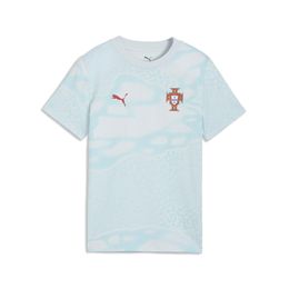 T-Shirt Puma "Portugal ftblCulture T-Shirt mit Print Jungen", Jungen, Gr. 152, sea glass club rot blau, Obermaterial: 100% Baumwolle. Rippe: 25% Polyester, 75% Baumwolle, clean, regular fit, Rundhals, Shirts T-Shirt