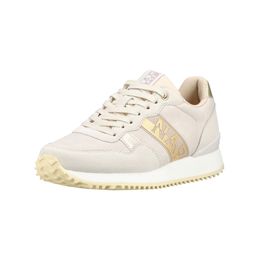 Sneaker Napapijri "Napapijri Sneaker Lederimitat/Textil", Herren, Gr. 37, beige, grau, Lederimitat, Textil, Schuhe Sneaker