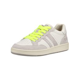 Sneaker Dockers by Gerli "Dockers by Gerli Sneaker Nappaleder", Damen, Gr. 38, hellgrau, wei&szlig;, Nappaleder, Schuhe Sneaker