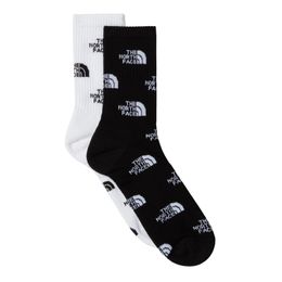 Socken The North Face "EVERYDAY CREW SOCK LOGO - 2P", Damen, Gr. L (44/46), tnf schwarz, tnf wei&szlig;, Obermaterial: 50% Baumwolle, 48% Polyester, 2% Elasthan, Socken Socken, f&uuml;r den sportlichen Alltag, sportlicher Stil, f&uuml;r Erwachsene