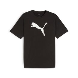 Fu&szlig;balltrikot Puma "TEAMRISE LOGO JERSEY COTTON", Herren, Gr. L, Puma schwarz, Puma wei&szlig;, Jersey, Obermaterial: 100% Baumwolle, unifarben, regular fit normal, Rundhals, Trikots Fu&szlig;balltrikot, f&uuml;r Fu&szlig;ball, Kurzarm, sportlicher Stil, aus Baumwolle