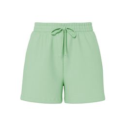 Sweatshorts Pieces "PCCHILLI SUMMER HW SHORTS UB NOOS BC", Damen, Gr. L, N-Gr, sprucestone, Sweatware, Obermaterial: 50% Baumwolle, 50% Polyester, unifarben, regular fit kurz, Hosen Sweatshorts, mit Eingrifftaschen