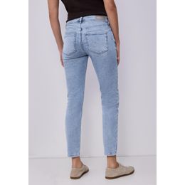 Slim-fit-Jeans Street One, Damen, Gr. 24, L&auml;nge 28, light blau random wash, Jeans, 85% Baumwolle, 9% Polyester, 4% Elastomultiester, 2% Elasthan, unifarben, normal, Jeans Slim-fit-Jeans, im Denim Look