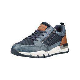Sneaker Tom Tailor "Tom Tailor Sneaker Lederimitat/Textil", Herren, Gr. 40, navy, Lederimitat, Textil, Schuhe Sneaker