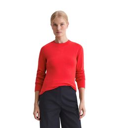 Marc O'Polo Langarmshirt MARC O'POLO "aus Slub Jersey", Damen, Gr. S, bright rot, Obermaterial: 100% Baumwolle, unifarben, Basic, regular fit, normaler Saum, Shirts Langarmshirt